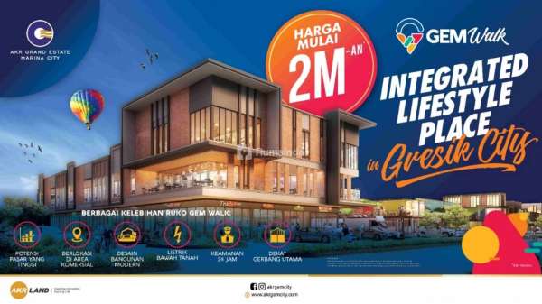Ruko strategis dan modern di AKR GEM CITY Gresik - Rumaindo